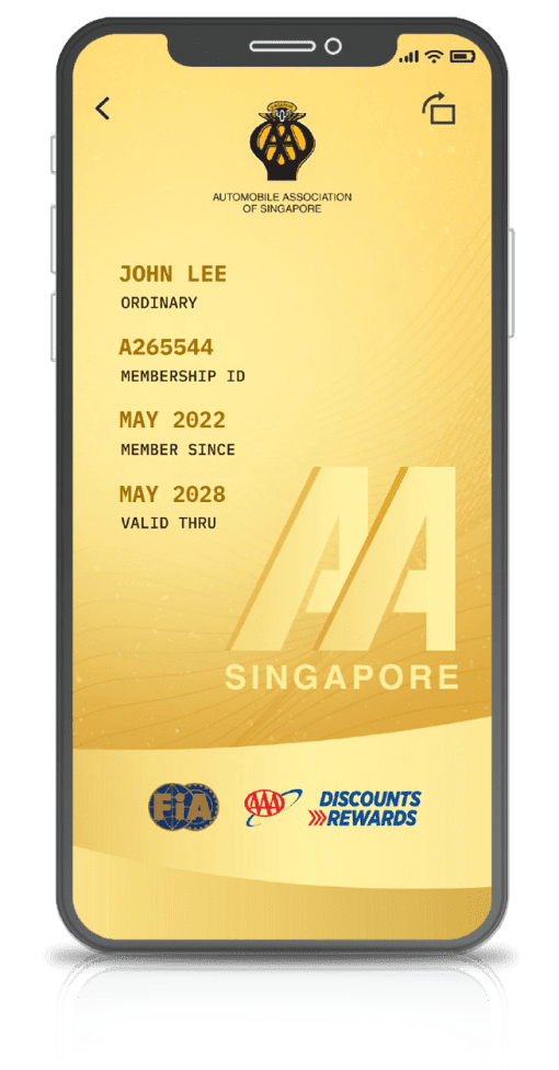 Membership E-Card - Automobile Association Of Singapore